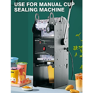 WantJoin 2 Rolls Cup Sealing Film, Cup Sealer Film 90-105 mm(3.5-3.7in） 6400 Cups for PP Plastic and Paper Cups, Tea Cup Sealing Film for Coffee Shop, Milk Tea Shop, Bar, Colourful