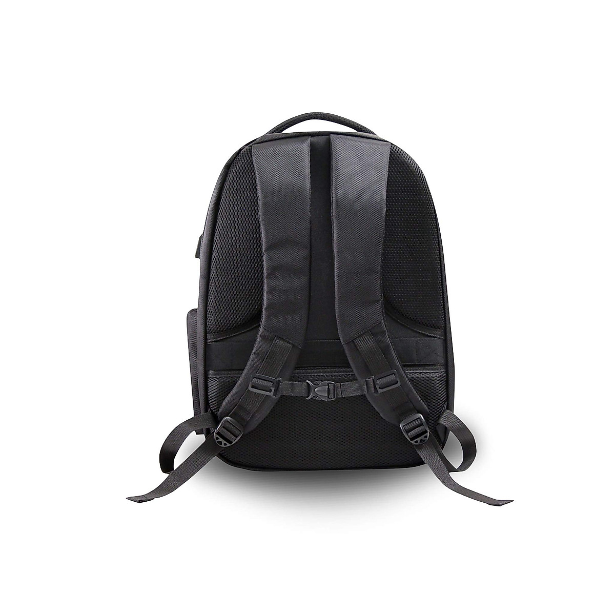 Shelby Vault Black Backpack | 1680D Polyester with Leatherette Trim and an Embroidered Shelby Logo | USB Port | TSA/Checkpoint Friendly Padded Sleeve that fits up to a 17" Laptop and a Tablet