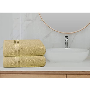 Avalon Towels Large Bath Towels, 30x60 Inches Bath Sheets Towels for Adults Beach Towels Oversized, 4 Pcs Extra Large Bath Towels, Light Weight & Absorbent Quick Dry Towel Oversized Beige Bath Towels