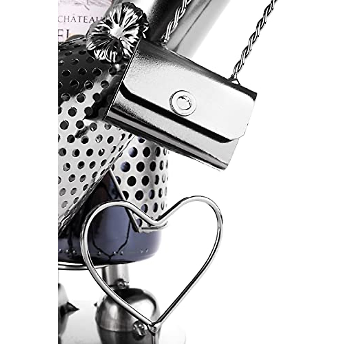 BRUBAKER Wine Bottle Holder Lovers Metal Sculptures and Figurines Decor Wine Racks and Stands Gifts Decoration