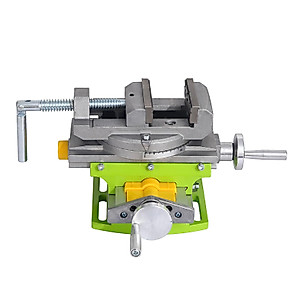 BHTOP Cross Slide Drill Vise 2 Way X-Y Compound Vise, Multifunction Worktable Milling Working Table Milling Machine, Cross Slide Mill Drill Press Milling Vise
