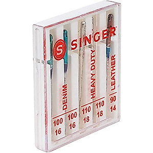 SINGER Sewing Machine Bundle M1000+, 32 Stitch Applications, Mending Machine, Simple, Portable, Great for Beginners, Top Drop-In Bobbin, Reverse Lever, 5 heavy duty needles, Kwalicable Cleaning Cloth