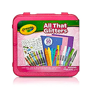 Crayola All That Glitters Art Case Coloring Set, Toys, Gift for Kids Age 5+