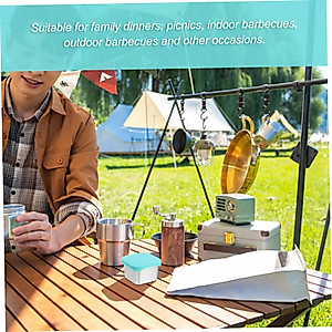 BIUDECO Family Dinner Picnic Essential 4pcs Stainless Steel Salad Dressing Boxes Leakproof Condiment Containers with Silicone Seal for Travel