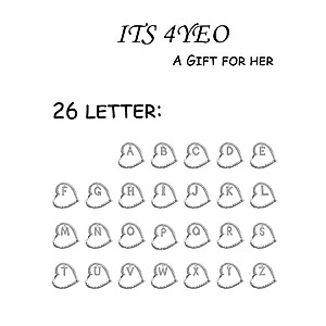 ITS4YEO 925 Sterling Silver Forever Love Heart Pendant Initial Necklaces Silver Necklace Zircon Pendant Necklaces for Women Jewelry Gift for Women Wifes Her Valentines Gift(R)