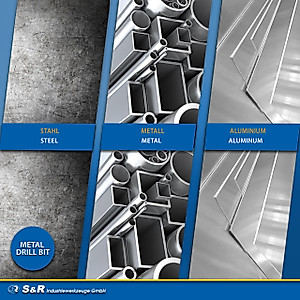 S&R Metal Concrete Masonry Drill Bit Set 23 Pcs. Multi Functional: 10 Metal Drills HSS M2 Steel / 7 Concrete Drills / 6 Wood Drills/Bits Set in Metal Box Multi-Purpose