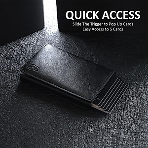 RFID Wallet for Men with Money Clip - PU Leather Mens Wallet Credit Card Holder - Minimalist Wallet for Men - Slim Wallet for Men - Front Pocket Wallets for Men - RFID Wallet Women Favorite