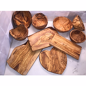 ORCHARD HARDWOODS 12" Artisan Olive Wood Serving Bowl/Centerpiece Rare Decorative Wooden Bowl for Fruit, Salad, Snacks, Chips. Popcorn. In Small 6", Med 7", Lg 8", XL 11", XXL 12". (XXL 12 inch)