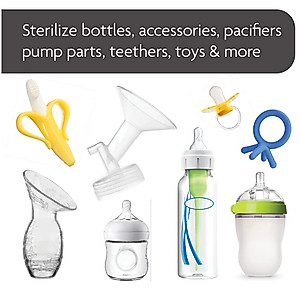 Baby Brezza Baby Bottle Sterilizer and Dryer Machine – Electric Steam Sterilization - Universal Fit - Pacifiers, Glass, Plastic, and Newborn Feeding Bottles