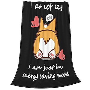 Corgi Blanket,Corgi Gifts for Corgi Lovers,Corgis Throw Blanket Soft Flannel Blankets for Bed Couch Living Room Adults Kids Teens 60"X50"