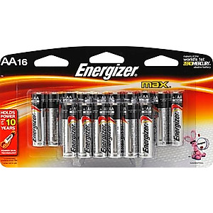 Energizer AA Batteries, Max Alkaline Batteries, 16 Count