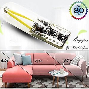 Bonlux T10 Wedge Base LED Bulb 12v Low Voltage T10 194 Wedge Base Landscape Bulb 1.5W Warm White 12V AC/DC LED Replacement Bulbs for Malibu Landscape Path Yard Marine Boat Camper Lighting (6-Pack)