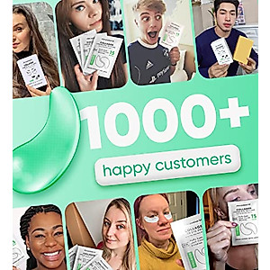 Elixir Premium Lab Collagen & Green Tea Under Eye Patches with Cooling Effect - Reduce Wrinkles, Dark Circles, and Under Eye Bags - 15 Pairs