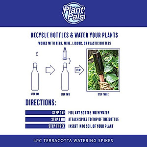 Maxam Plant Pals by Wyndham House 6 Piece Terracotta Watering Spikes