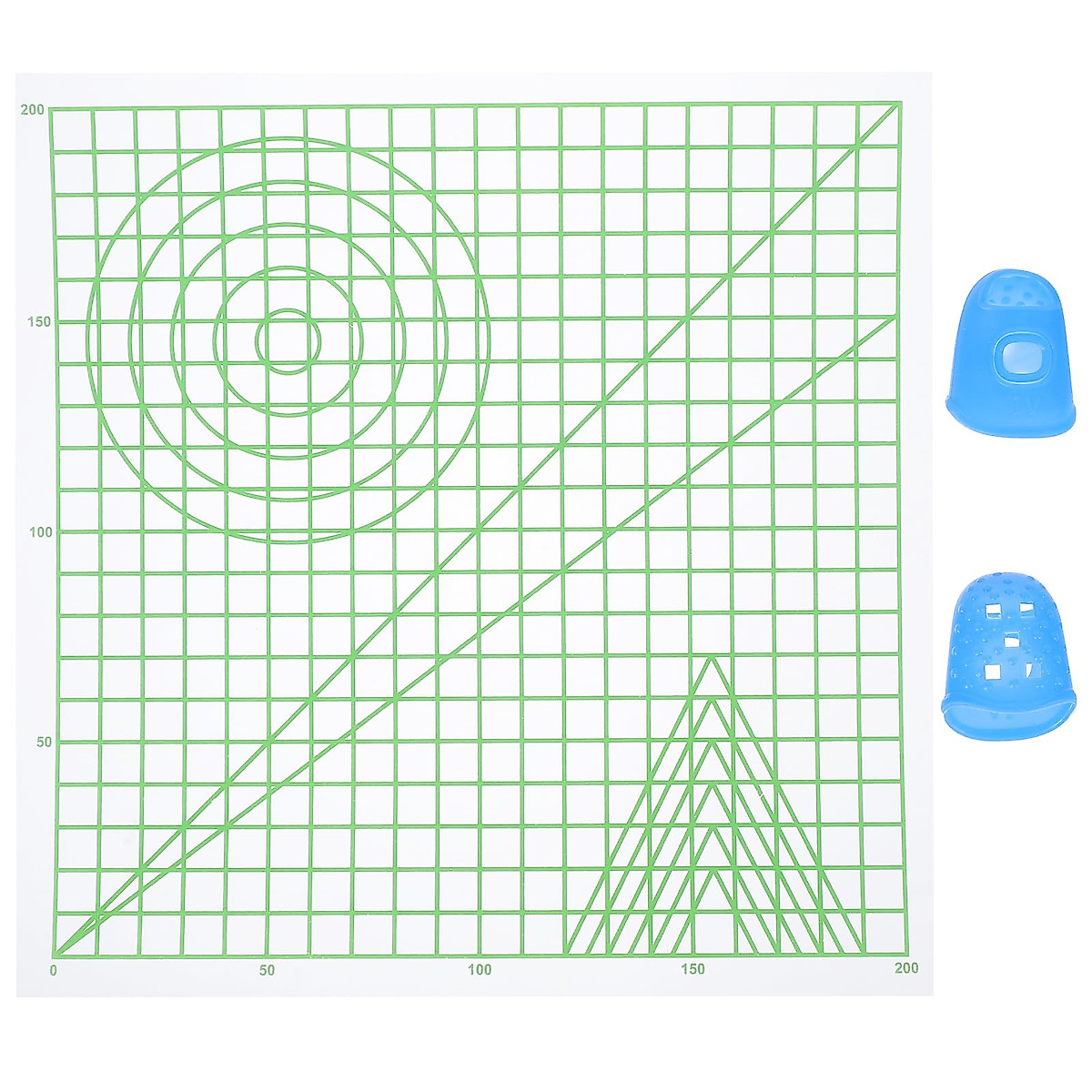 2 pcs Printing Pen Mat Drawing Template Pad Finger Covers Safe Precise Drawing