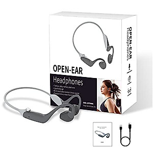 HCMOBI Bone Conduction Headphones, Open Ear Sport Headphones, Wireless Headphones with Built-in Mic, Echo Noise Cancellation Headset, Waterproof Earphones for Running Workouts Sports Work Home/Office