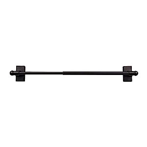 WL.Rocaille Adjustable Magnetic Rods for Mental Appliance, Doors, Windows,16 to 28 Inch/2 Pack/Easy Installation Toilet Towel Bar, Muti-Useful (Black, 2pack)