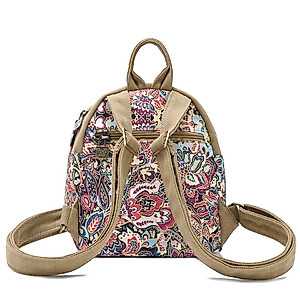 Black Butterfly Bohemian Canvas Daypack Outdoor Fashion Printing Bag Leisure Travel Backpack for Women Girls (A)