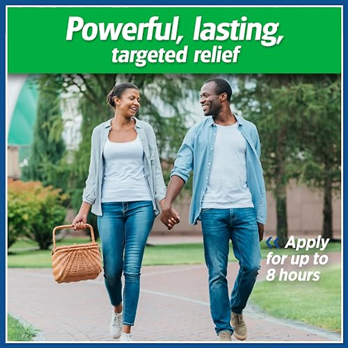 Salonpas Maximum OTC Strength Lidocaine 4% Pain Relieving Flex Patch, Apply for Up to 8 Hours, Unscented, Thin, Flexible, Lightweight, Patch Stays in Place, 7 Patches