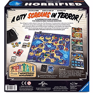 Ravensburger Horrified: Universal Monsters Strategy Board Game | Age 10 & Up | Co-Operative Gameplay | Unique Monster Challenges | Perfect for Family Game Night