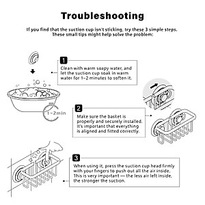 SunnyPoint NeverRust Kitchen Sink Suction Holder for Sponges, Scrubbers, Soap, Kitchen, Bathroom, 6" x 2.5" x 2.75", Aluminum (BLACK, 1)
