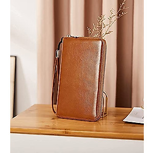 BROMEN Hobo Bags for Women Designer Shoulder Bucket Brown and Women Wallets Brown Bundle