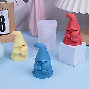 Santa Claus Silicone Mold, Silicone Soap Molds Kit, Christmas Silicone Mold, Faceless Santa Claus Candle Silicone Mold, Candle Making Molds, Christmas Mold Santa Claus Mold for Home Decoration.