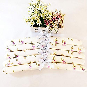 Cabilock Satin Padded Clothes Hangers 10pcs Clothes Hangers Non-Slip Suit Hangers Wood Coat Hanger for Laundry, Jacket, Pant, Sweaters, Shirts, Dress Clothes Hangers Hook Wood Cloth Hangers