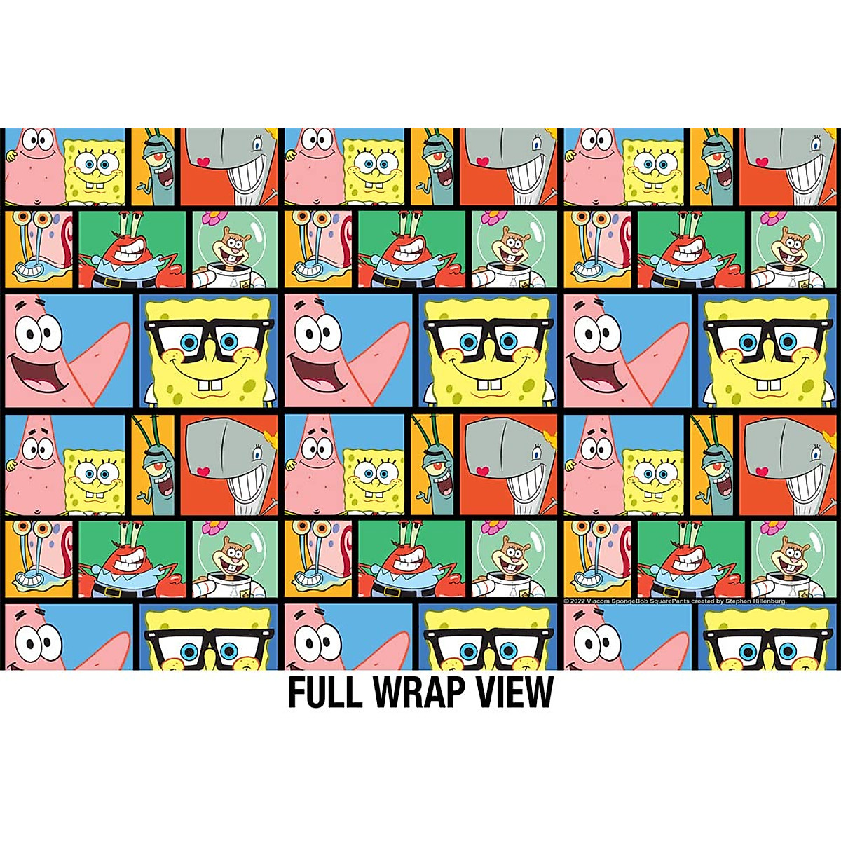 Spongebob OFFICIAL Spongebob Tile Pattern 18 oz Insulated Water Bottle, Leak Resistant, Vacuum Insulated Stainless Steel with 2-in-1 Loop Cap