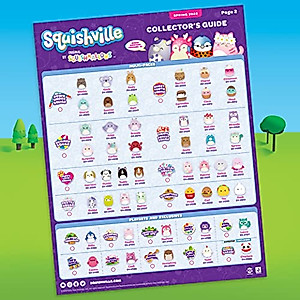 Squishville by Original Squishmallows Sweet Tooth Squad Plush - 2-Inch Bernice, Chanel, Cinnamon, Carmelita, Maya & Clara Plush - Toys for Kids