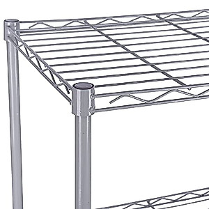 Petiture Storage Shelves, 5 Tier Kitchen Shelving Unit, Wire Shelving Rack, Metal Kitchen Shelves, Pantry Rack for Kitchen, Storage Racks for Pantry, Pantry Organization and Storage Shelving