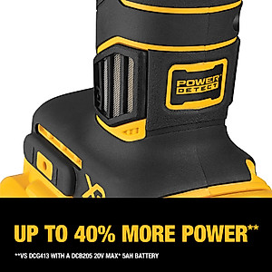 Dewalt DCG415W1R 20V MAX XR Brushless Lithium-Ion 4-1/2 in. - 5 in. Cordless Small Angle Grinder with POWER DETECT Tool Technology Kit (8 Ah) (Renewed)