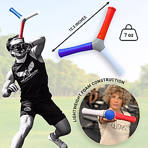 HECOstix - Red White Blue - Hand Eye Coordination & Reaction Speed Training Tool – Improve Sports Performance, Exercise, and Fun for All Ages