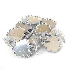 Super Cool Creations Oak Tree Shaped Crafting, Set of 10, Many Colours, Shatterproof Acrylic, Green, Pack of 10 x 9cm