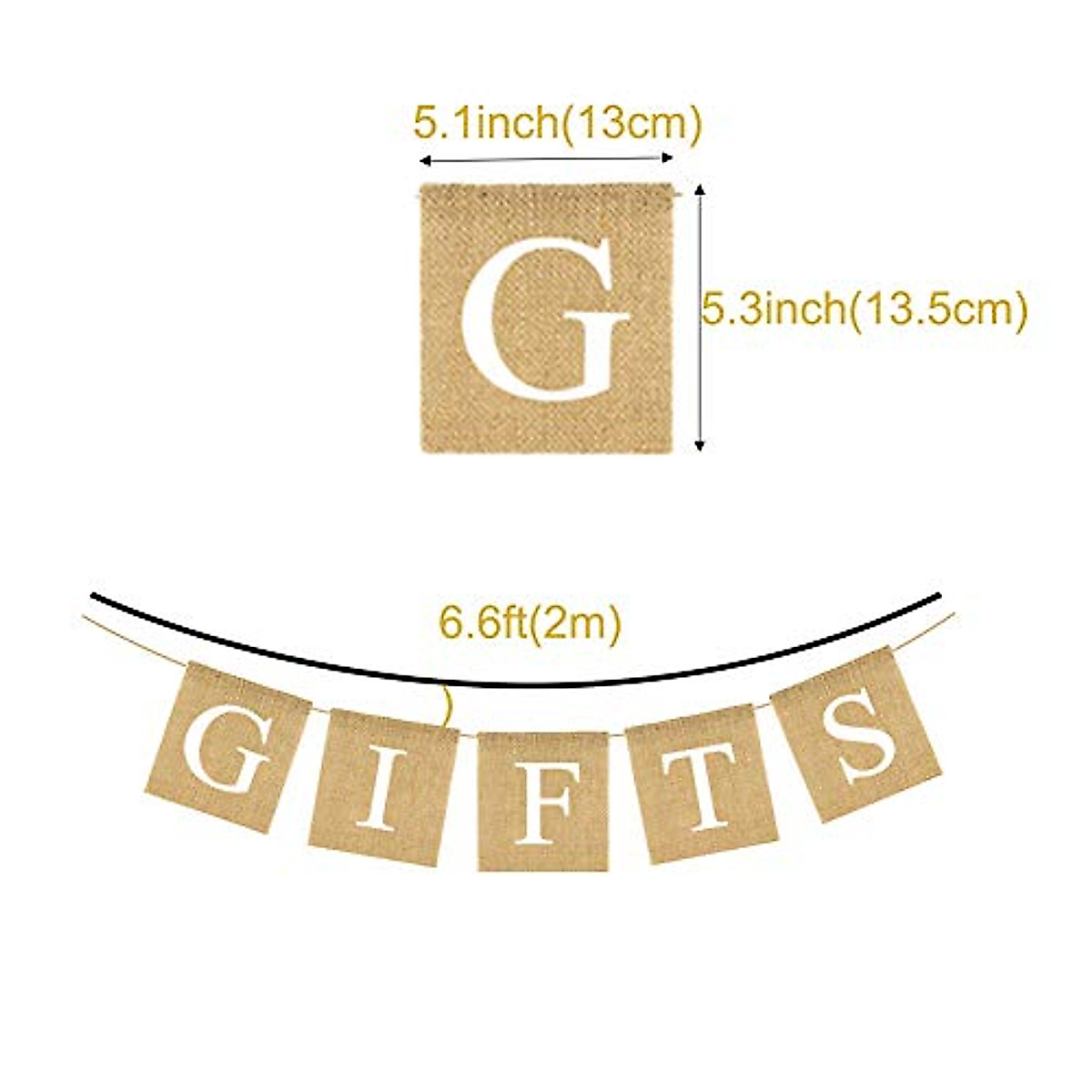 2pcs Bride to Be Banner, Gifts Banner, Rustic Burlap Garland for Bridal Shower, Bachelorette Party, Wedding Party Decorations