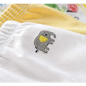 QGAKAGO Newborn Baby Footed Pants 3 Pack Cotton Casual Leggings Pants 0-12 Months (0-3 Months,Elephant)
