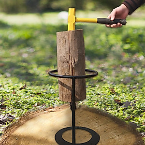 JOY-TECH Large Heavy Duty Wood Splitter，Log Splitter Safely and Easily Splits Firewood，Sturdy Portable Manual Kindling Splitting Wedge for Indoor or Outdoor,kindling Splitter