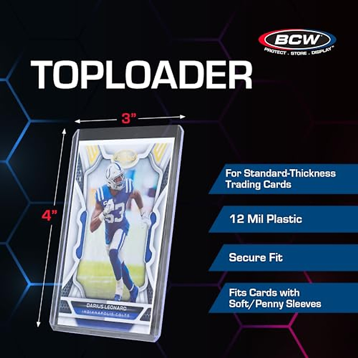 BCW 200 Top Loaders + Penny Sleeves | 200 Each: Trading Card Sleeves & Toploaders for Cards | for Your TCG, Pokemon, MTG Cards, Ultra Clear Baseball Card Protectors for Pro Collectors and Hobbyists
