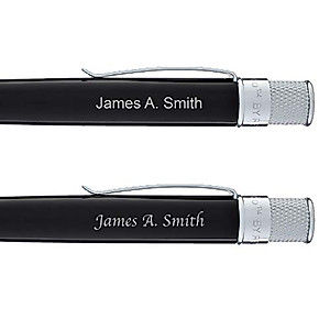 Retro 51 Engraved/Personalized Tornado Collection 'Black' Rollerball Pen with Gift Box - Custom Engraving VRR-1301