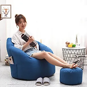 RFSHOP Bean Bag Chair, Bean Bags for Classroom, Bean Bag Chair Without Filling, Durable Polyester Nylon Blend Washable Ultra Soft Fine-Lint Cotton and Quality Fabric Beanbag Cover Without Fillings