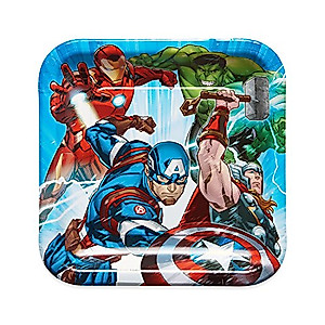 American Greetings Avengers Epic Party Supplies, Disposable Paper Dinner Plates, 8-Count