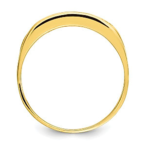 IceCarats 10K Yellow Gold Cubic Zirconia CZ Ring Size 3