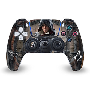 Head Case Designs Officially Licensed Assassin's Creed Evie Frye Syndicate Graphics Vinyl Faceplate Gaming Skin Decal Compatible With Sony PlayStation 5 PS5 Disc Edition Console & DualSense Controller