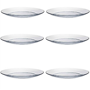 Duralex Lys Clear Glass 11 Inch Dinner Plate, Set Of 6