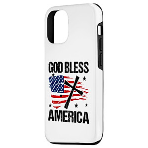 iPhone 13 Pro White 4th Of July For Men Patriotic God Bless America Flag Case