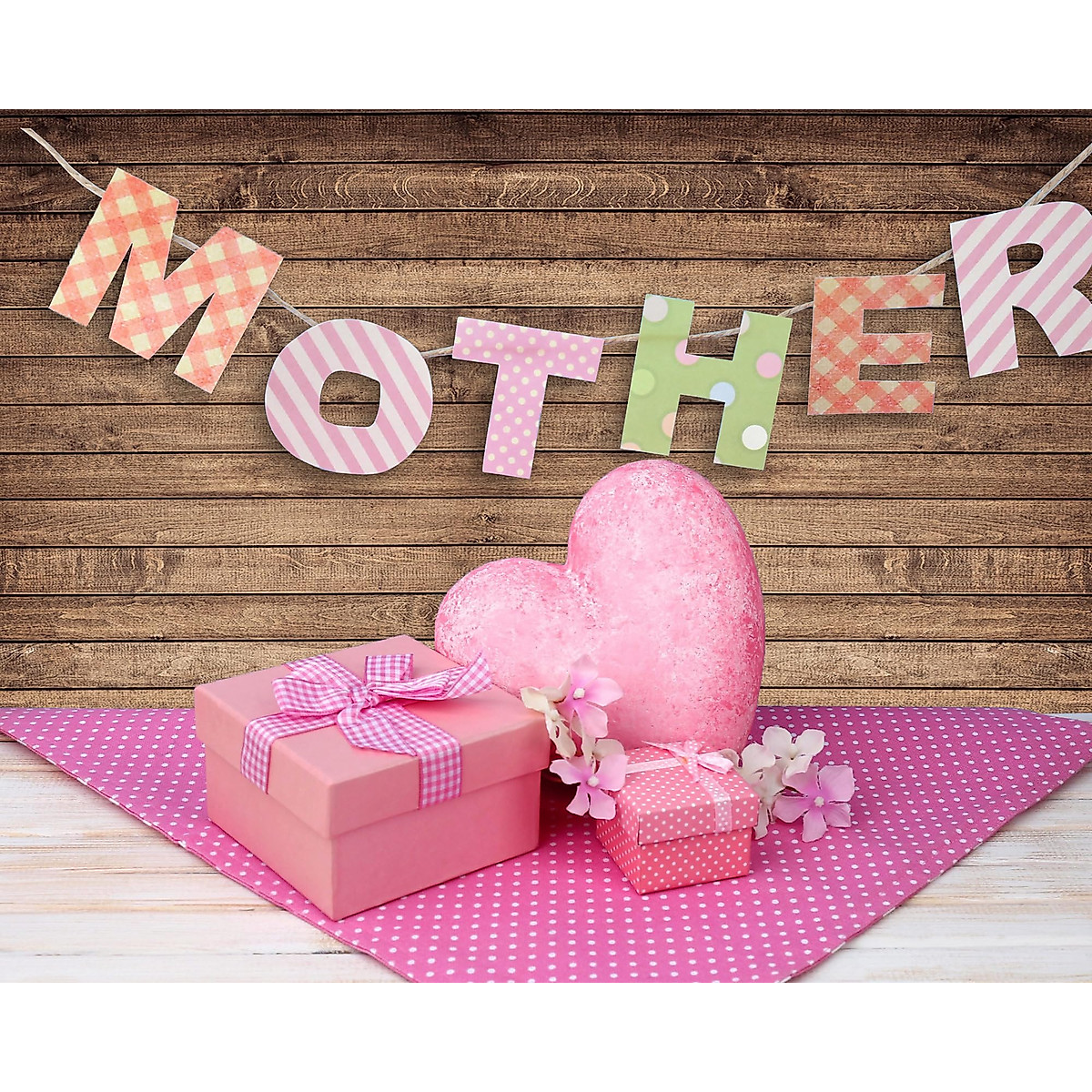 Mixweer Brown Wood Backdrop Rustic Wooden Photo Backdrop Decorations Retro Wood Wall Background Photography Wall Background (8 x 6 ft)