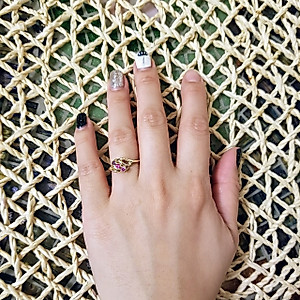 GNGJewel Mothers Ring 3, 4, or 5 Birthstones 10k White or Yellow Gold