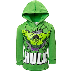 Marvel Avengers Hulk Little Boys Fleece Pullover Hoodie and Pants Outfit Set Green/Black 7-8