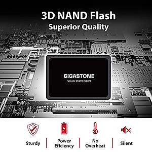 Gigastone 3-Pack 1TB SSD SATA III 6Gb/s. 3D NAND 2.5" Internal Solid State Drive, Read up to 520MB/s. Compatible with PC, Desktop and Laptop, 2.5 inch 7mm (0.28”)