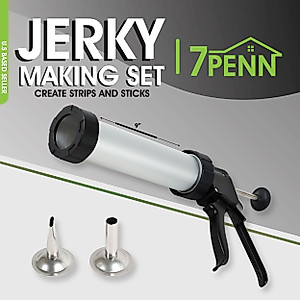 7Penn Beef Jerky Maker Kit – 9in Aluminum Beef Jerky Shooter Jerky Extruder Homemade Jerky Kit Beef Stick Maker